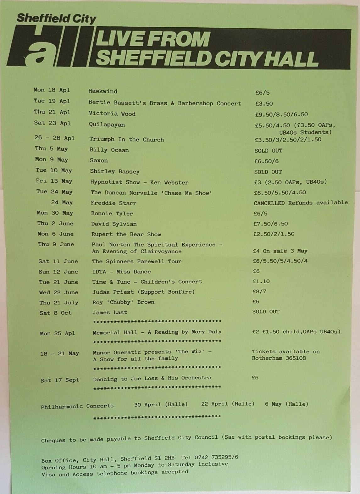1988 Concerts – Saxon Deep DISCOGRAPHY